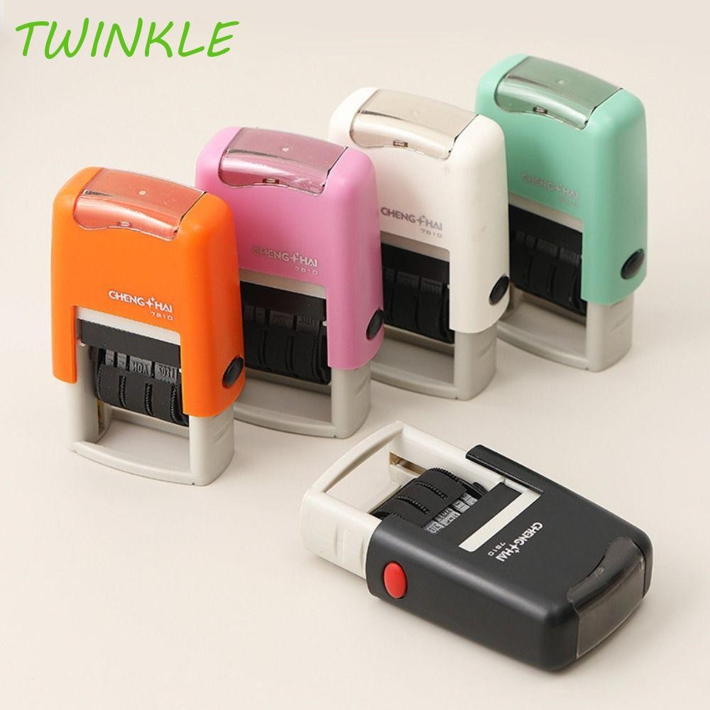 Twinkle1 แสตมป์วันที่,หมึกอัตโนมัติกลับภาษาอังกฤษรุ่น Self-Inking แสตมป์, Universal Smooth ...