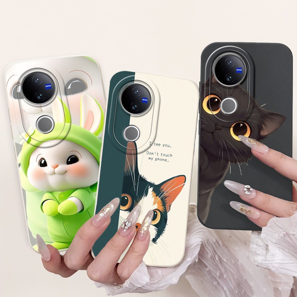 นุ่มสําหรับ Vivo V50 5G 2025 ฝาครอบ V2427 กระต่ายน่ารักสุนัขแมวสัตว์ ...