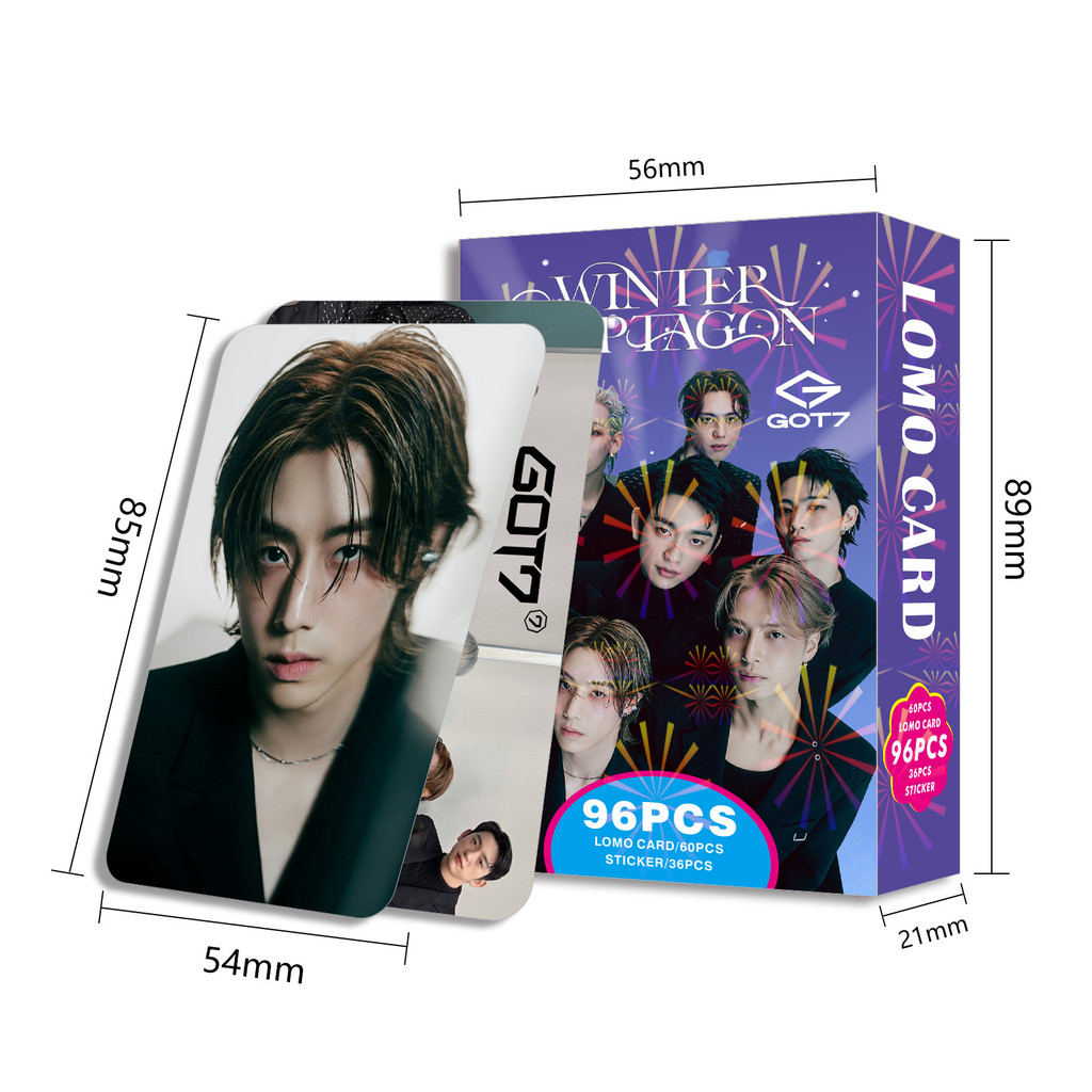 Jackson Mark JinYoung Lomo Card got7 Photocard ฤดูหนาว heptagon regression การ์ด got7 สติกเกอร์ ...