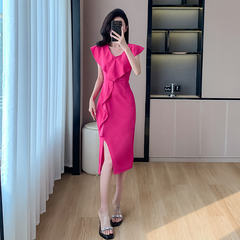 20254 ชุดเดรสคอวีอารมณ์ฤดูร้อน 8772 | Shopee Thailand