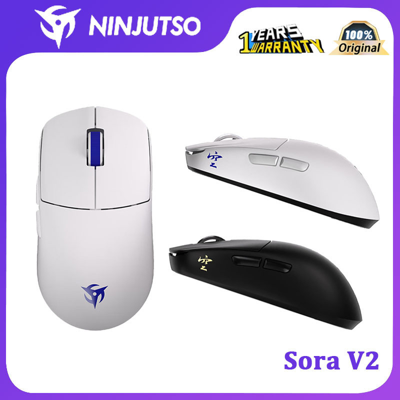 Ninjutso Sora V2 เมาส์เกมมิ่งไร้สาย น้ําหนักเบา ระยะไกล | Shopee Thailand