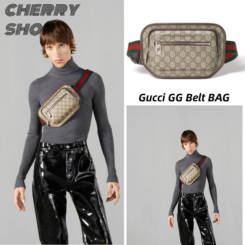 แบรนด์ใหม่และเป็นของแท้/กุชชี่ Gucci GG Belt BAGWaist Bags & Chest Bags ...
