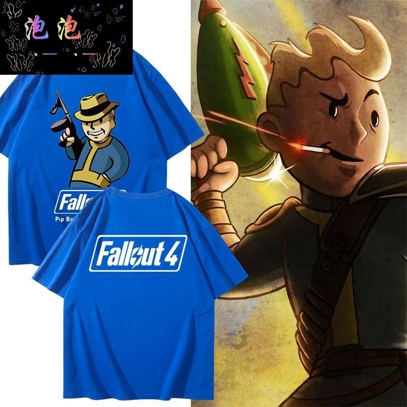 สต็อกที่มีอยู่ fallout 4เสื้อยืดแขนสั้น พิมพ์ลาย Radiation 4 Beep Boy ...