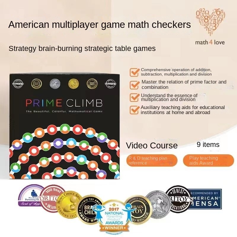 สินค ้ าของแท ้!Mathforlove Prime Climb American Math Checkers ...
