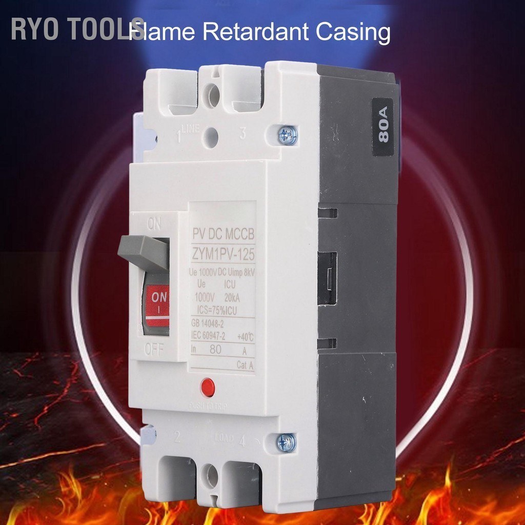 Ryo Tools MCCB DC พลังงานแสงอาทิตย์แบตเตอรี่ Isolator สวิทช์ 2P Molded ...
