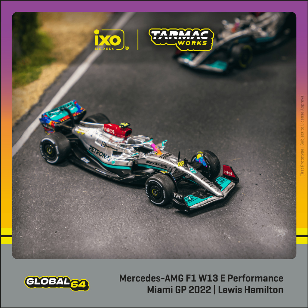 Tarmac Works 1/64 GLOBAL64 Mercedes-AMG F1 W13 E Performance Miami ...