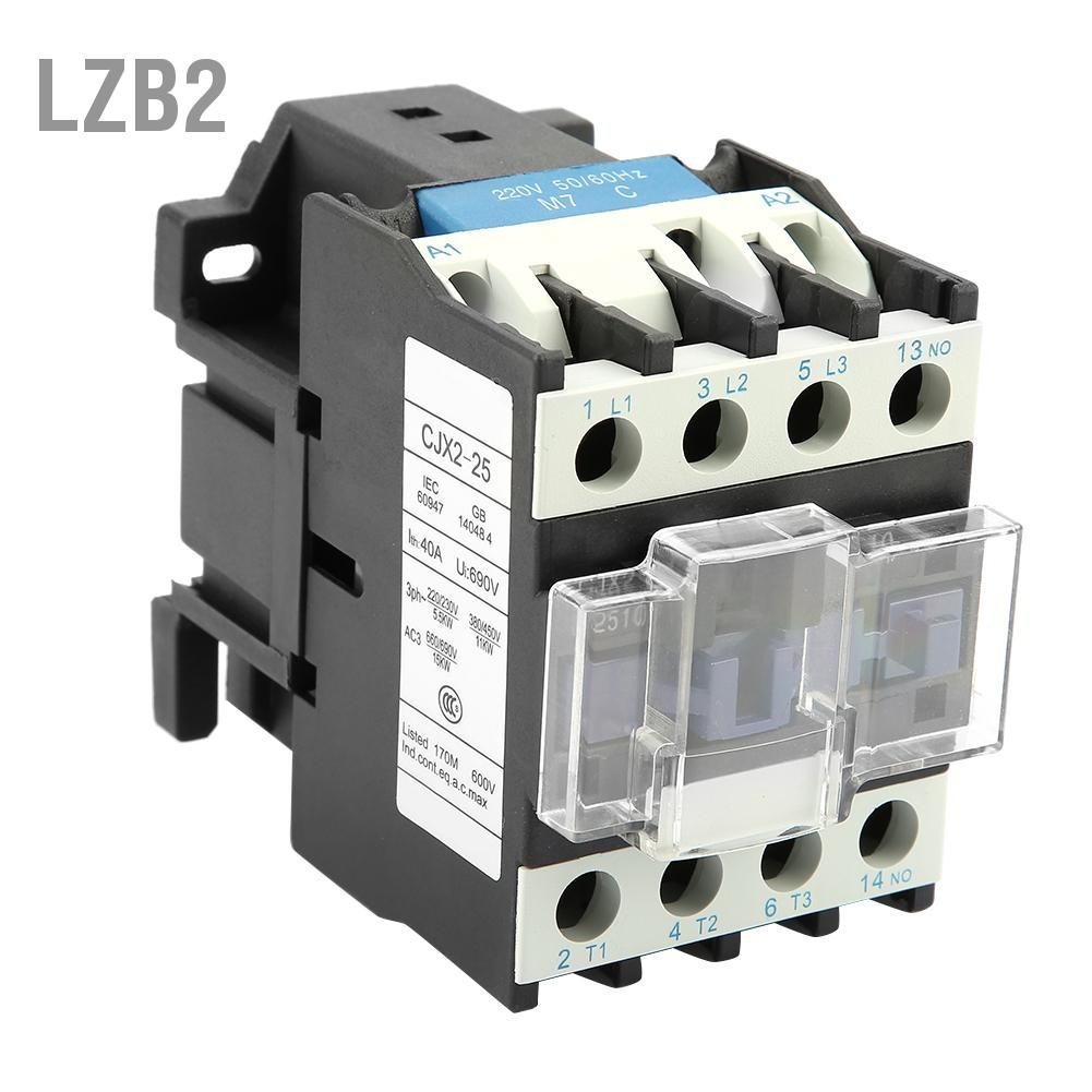 LZB2 CJX2-2510 คอนแทคไฟฟ้าอุตสาหกรรมความไวสูง AC 220V 25A | Shopee Thailand