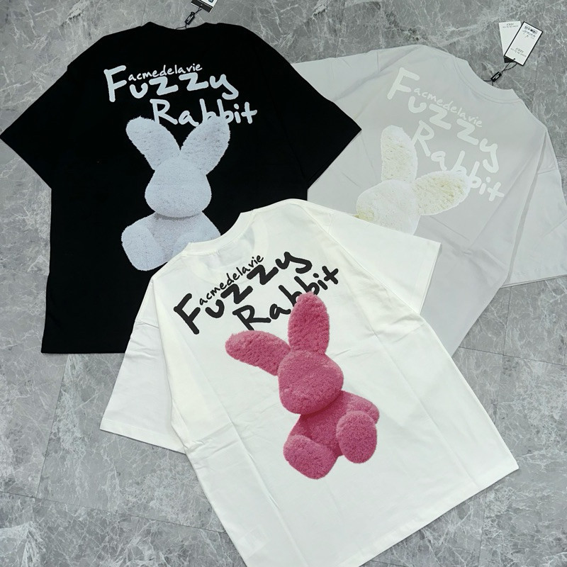เสื้อยืด ADLV DOODLE FUZZY RABBIT ของแท้ปี 2024 | Shopee Thailand