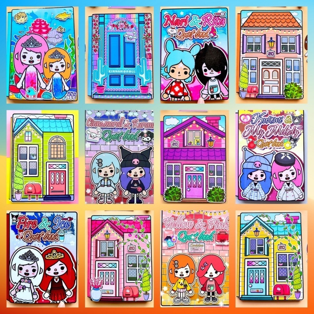 Toca Life World Quiet DIY toca boca หนังสือกระดาษชุดสําหรับบ้านตุ๊กตา ...