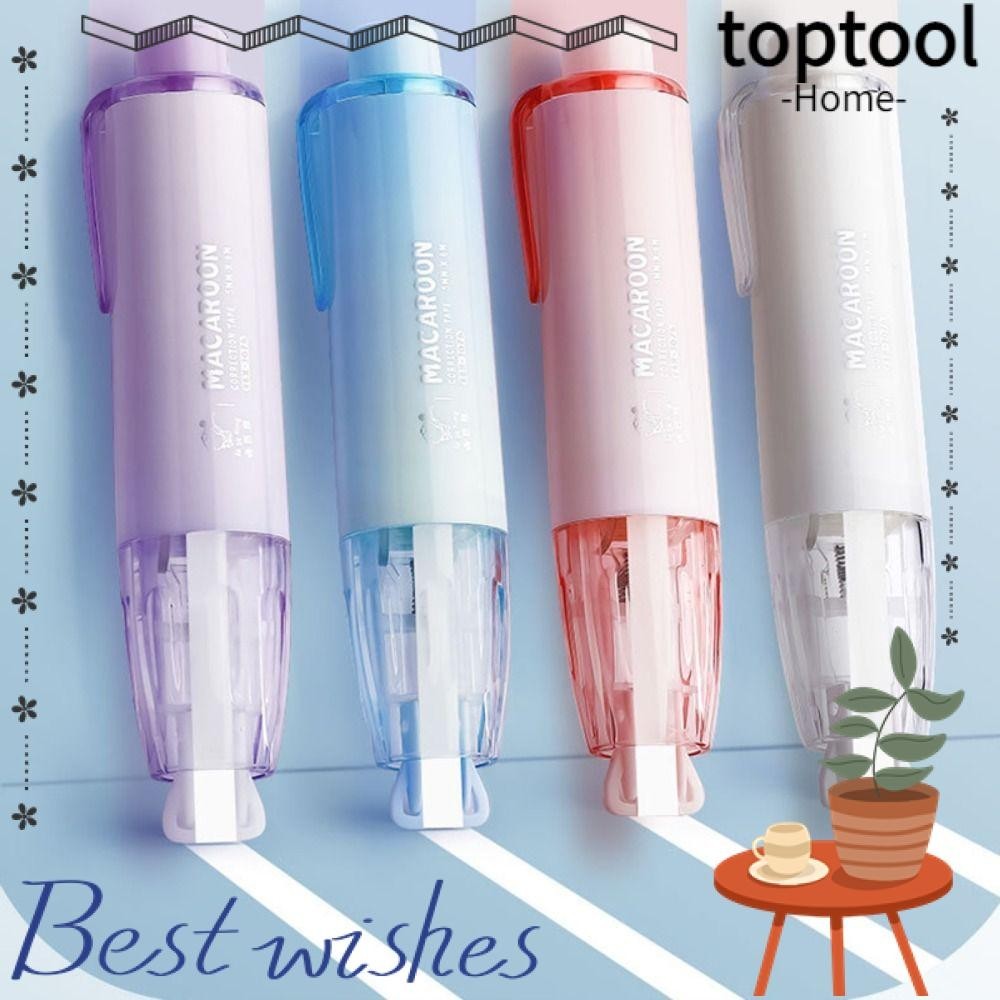 Toptool Corrector, เทปแก ้ ไขรูปร ่ างปากกาแกนแบบถอดเปลี ่ ยนได ้ , น ่ ารักสีลูกกวาดกดประเภทเคร ...