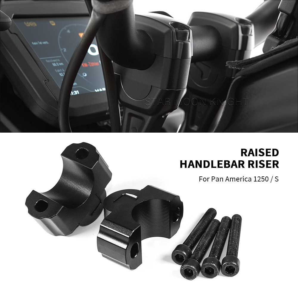 SM Motorcycle Handlebar Riser Drag Handle Bar Clamp Extend Height Up ...