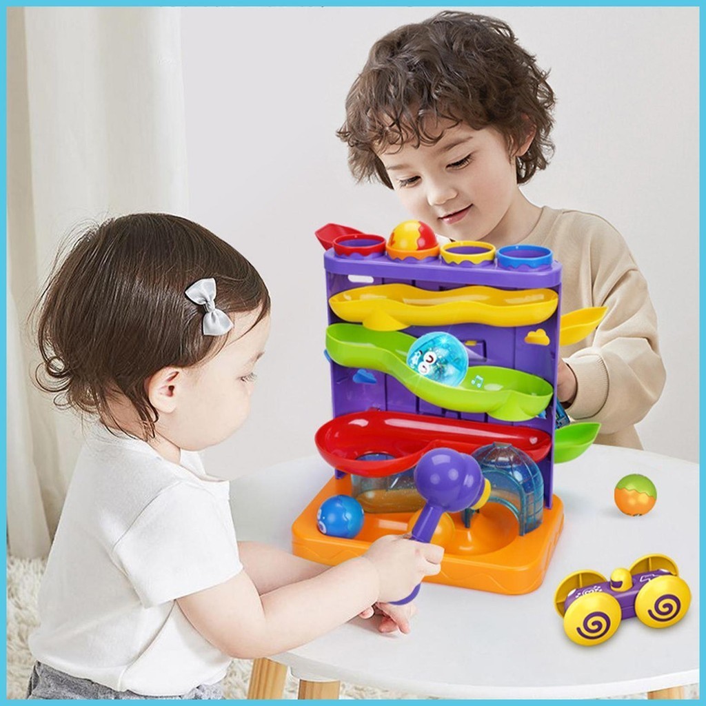 Ramp Racer Toy 2 in 1 Pounding Toy & Ramp Track Fine Motor Skill Toy ...
