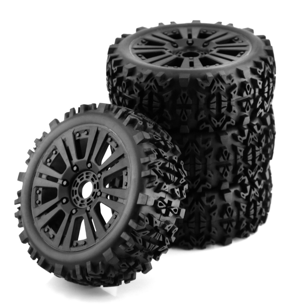 4pcs 120 มม.1/8 RC Off-Road Buggy ล้อยาง 17 มม.Hex สําหรับ ARRMA Typhon ...
