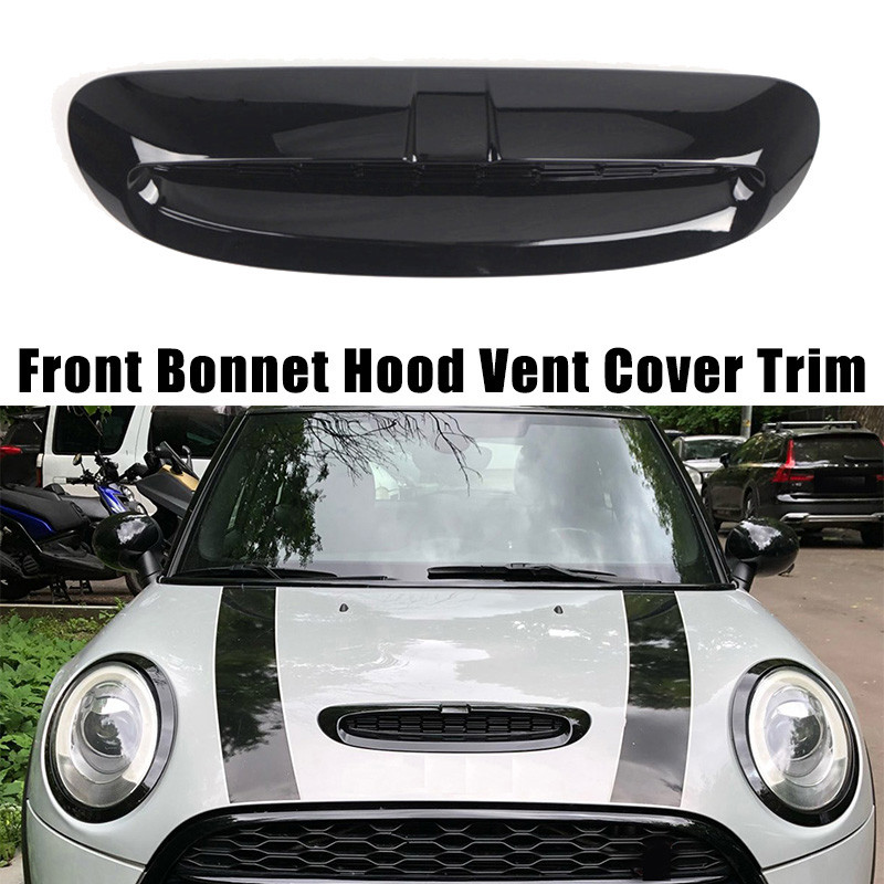 ฝาครอบช่องลมฝากระโปรงหน้าสีดําเคลือบเงา 51137376052 สําหรับ Mini Cooper ...