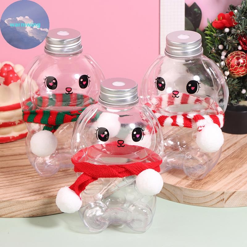 Warmwing 1PC Baby Shower งานแต่งงานขวดเครื่องดื่มของที่ระลึก 350ml/500ml กระต่ายน้อยนมชาถ้วยใส ...