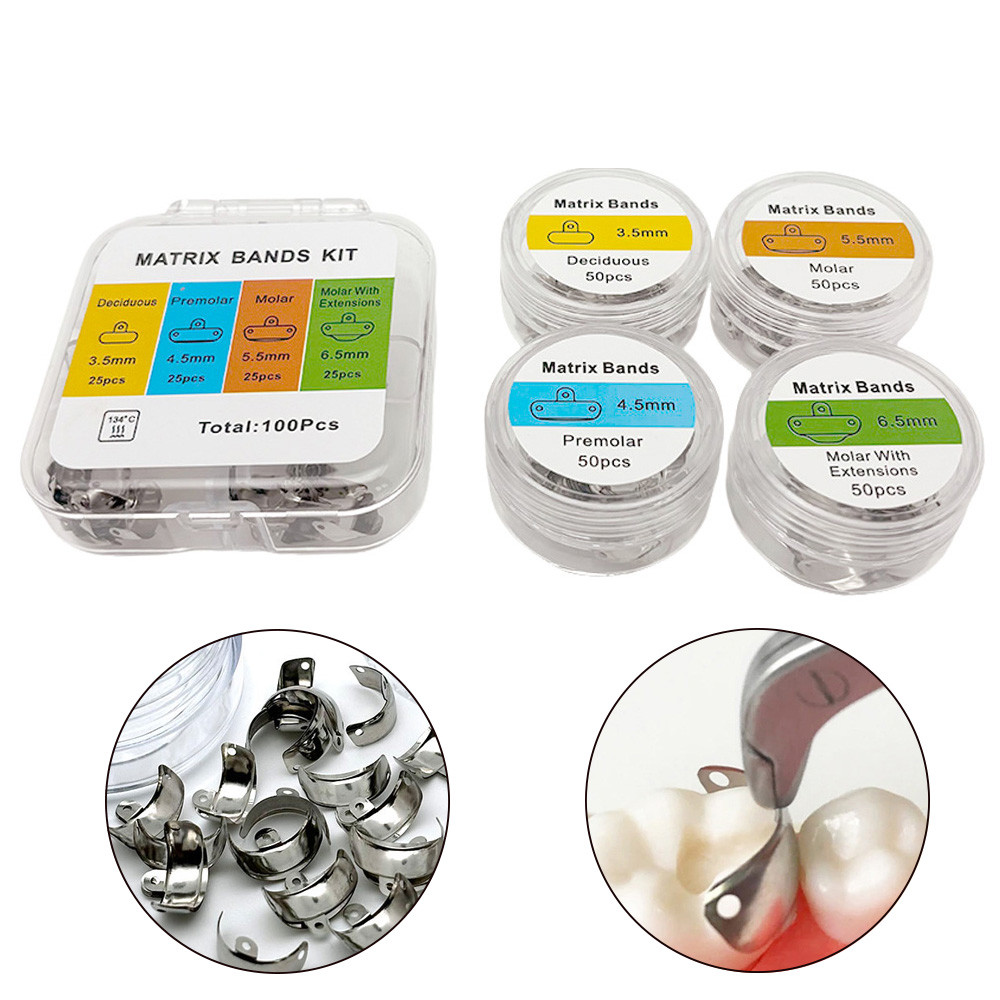 Dental Matrix Bands Sectional Contoured โลหะ Matrices ทันตกรรม Oral ...
