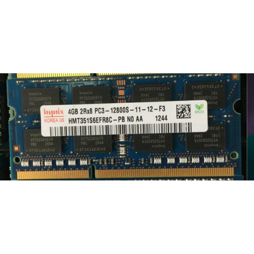 หน่วยความจำโน้ตบุ๊ค Hynix 4G 2RX8 PC3-12800S-11-12-F3 HMT351S6EFR8C-PB | Shopee Thailand