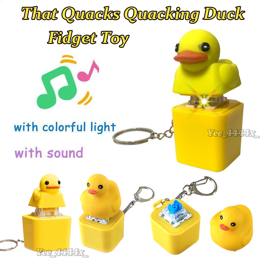 Quackey fidget ของเล่นการ์ตูนเป็ดน้อยสีเหลือง Duckling quack fidget ของ ...