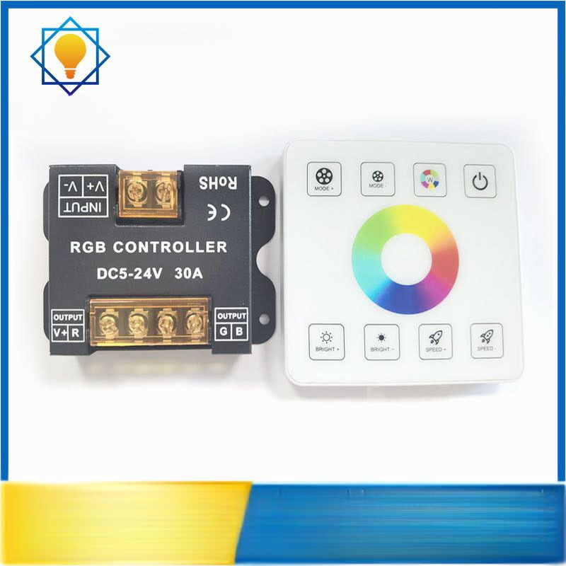 Wireless 30A Full Touch RGB Panel Dimmer RF86 Switch Dimming Controller ...