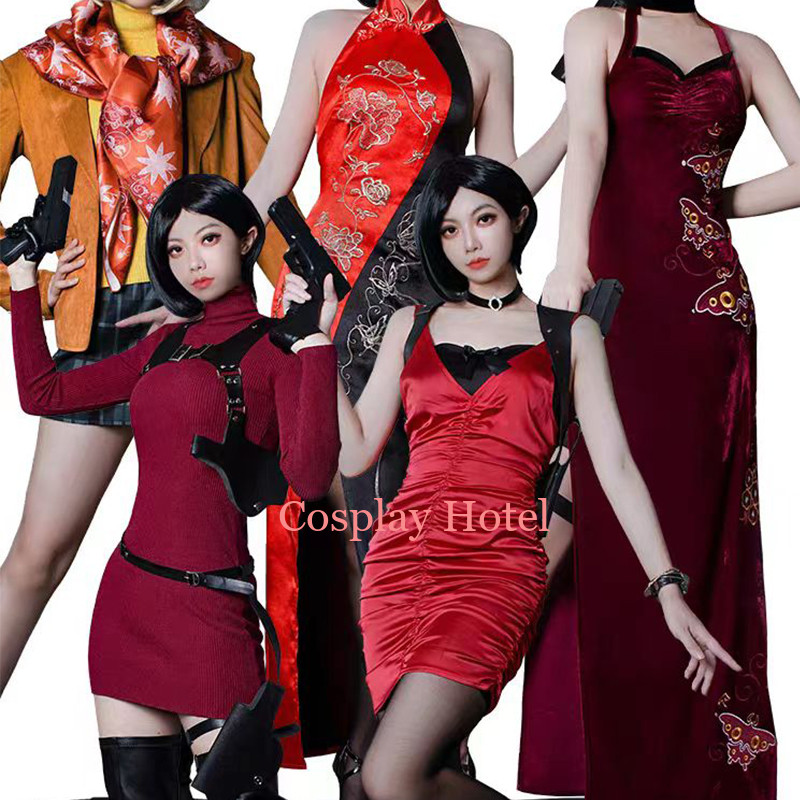Resident Evil 4 Remake Cos Ada Wong Cheongsam คอสเพลย ์ เสื ้ อผ ้ าชุด ...