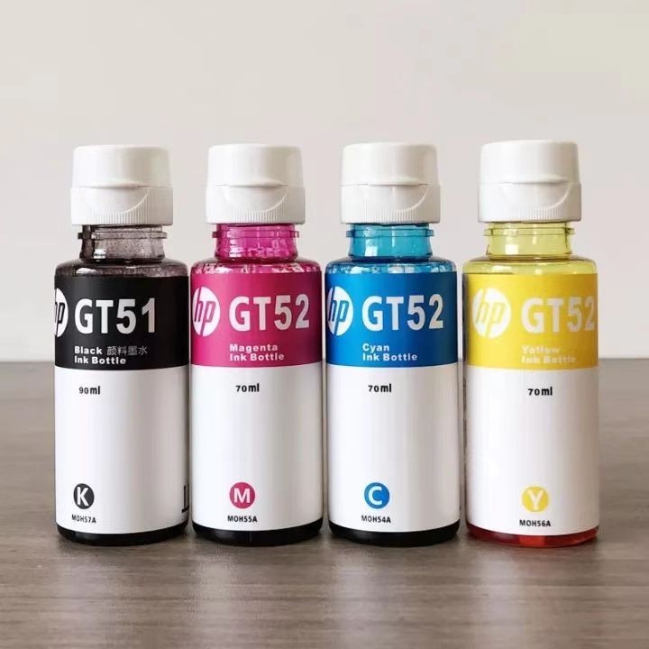 หมึกแท้ HP/GT53,GT52,Black/ขนาด90ml,BK,C,M,Yสีละ 70ml,ของแท้100 %(tank 310/315/410/415/500/510 ...