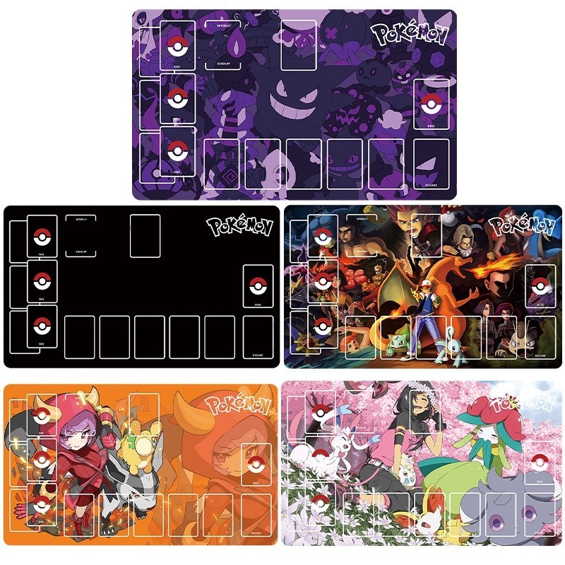 Anime Pokemon Ptcg Dedicated Card Pad Cartoon Pikachu Snorlax Squirrel ...