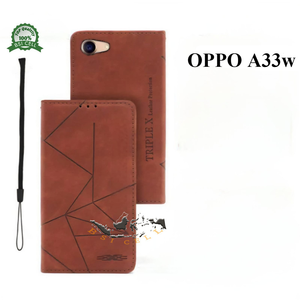 Hp Oppo A33w ฝาครอบโทรศัพท ์ มือถือกระเป ๋ าสตางค ์ หนังพลิกแม ่ เหล ็ ...