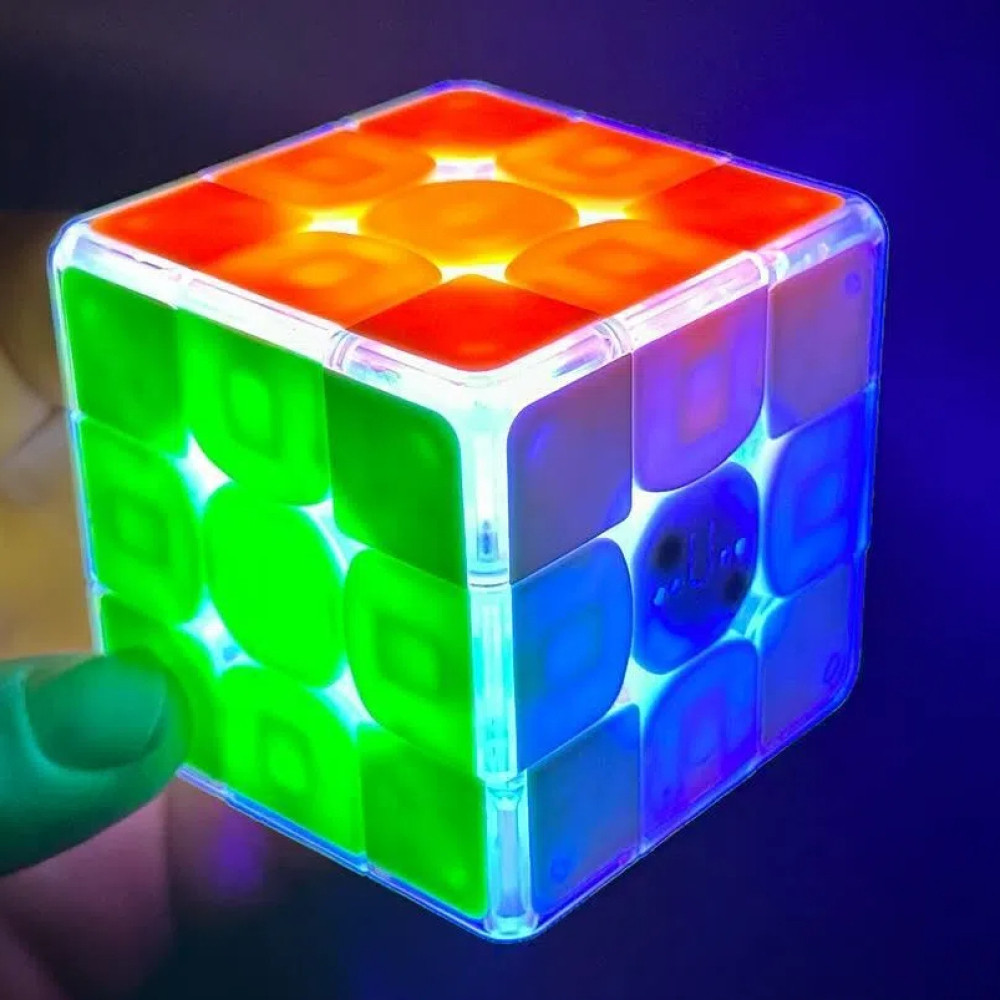Shengshou Lustrous Cube 3x3 Magnetic Speed Cube Night Glow ชาร ์ จใหม ่ ...