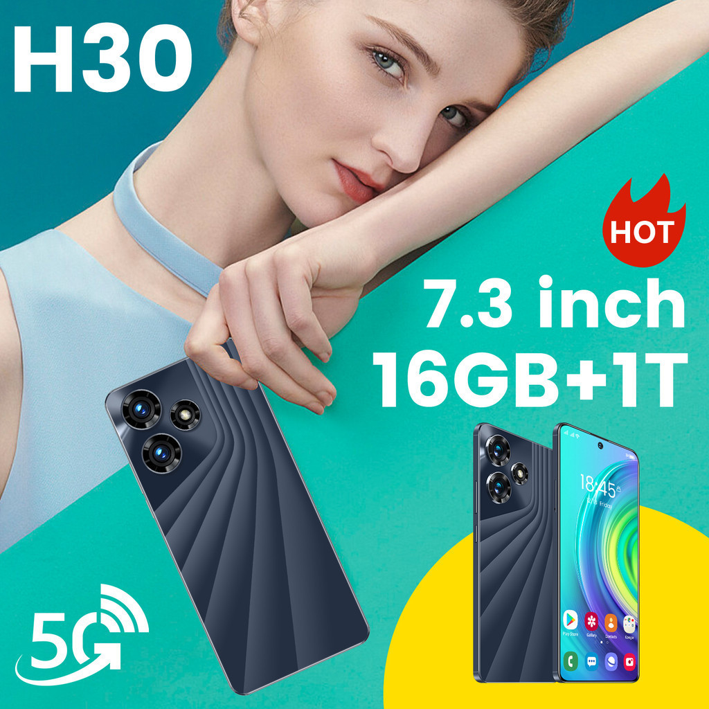 H30 Infinix 7.3 สมาร์ทโฟนมือถือ 2023 Original 16GB + 1TB Dual card โทรศัพท์มือถือ Android 3 5G ...