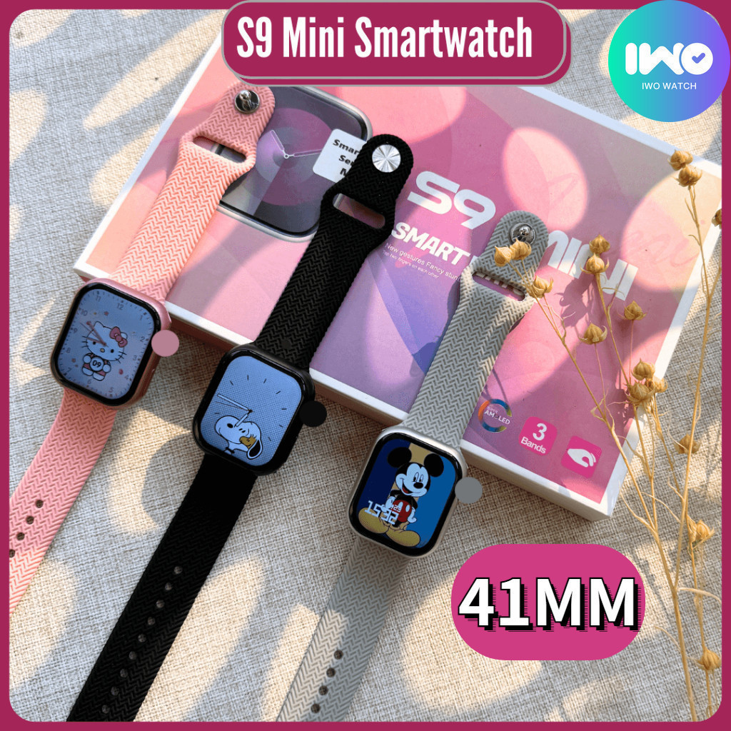 Series 9 Mini Smart watch หน้าจอ Amoled สําหรับผู้หญิง 41 มม.นาฬิกา 3 ...