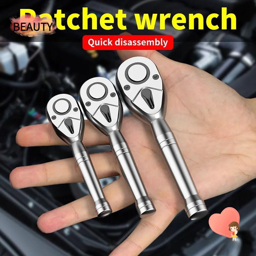 Beauty 1 ชิ้น Compact Spanner, 72 ฟันสั้นประแจวงล้อ, 1/4 3/8 1/2 ซ่อม ...