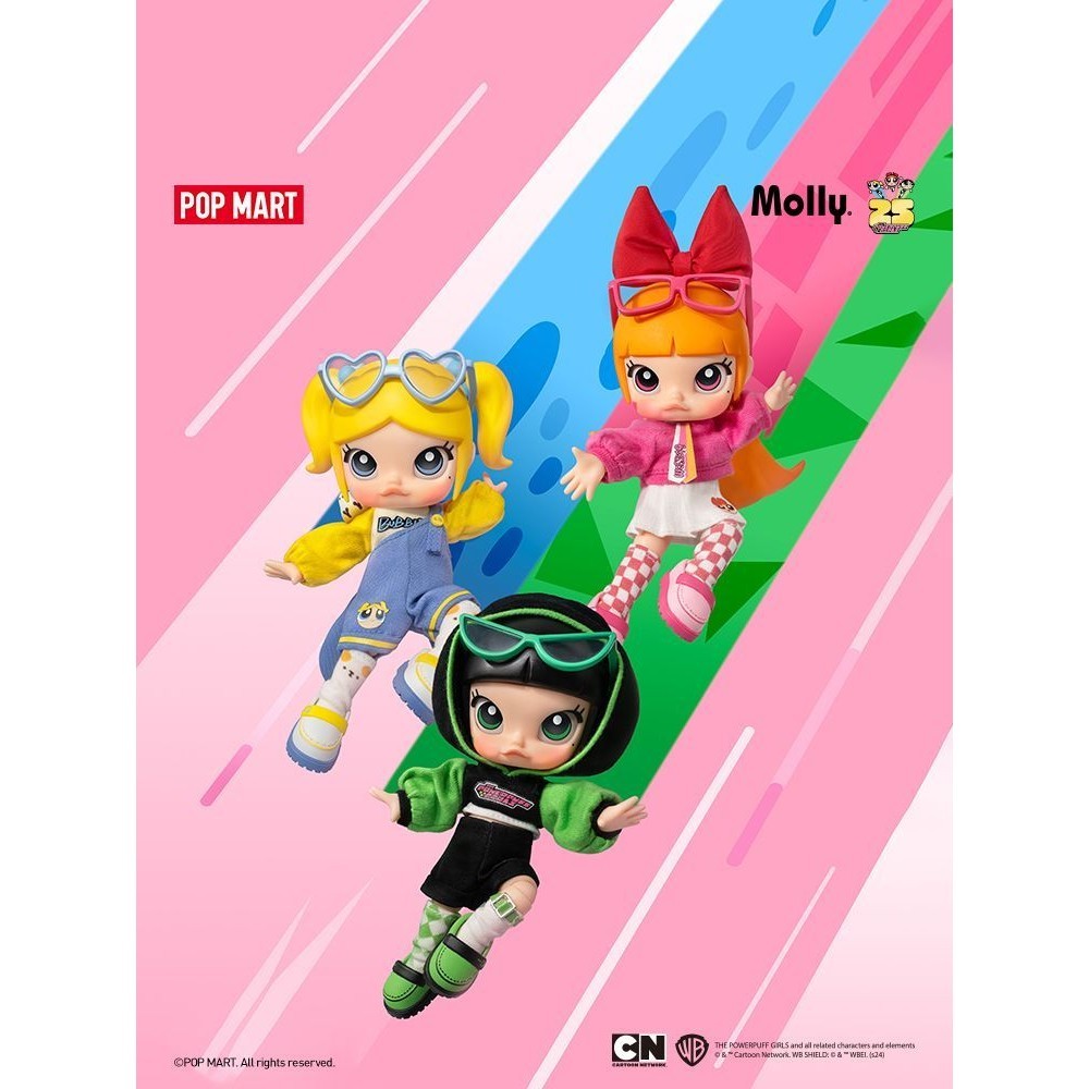 Popmart POPMART MOLLY x Powerpuff Girls Joint Action Figure BJD Doll ...