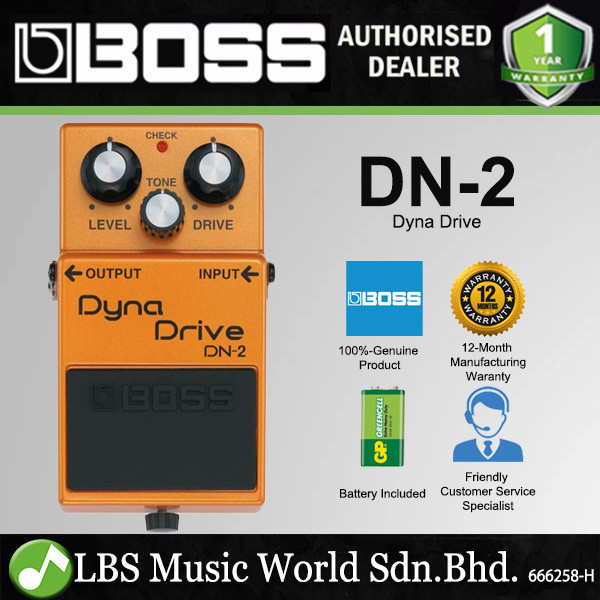 Boss DN-2 Dyna Drive กีตาร์ไฟฟ้า Overdrive Effects Pedal (DN2 DN 2 ...