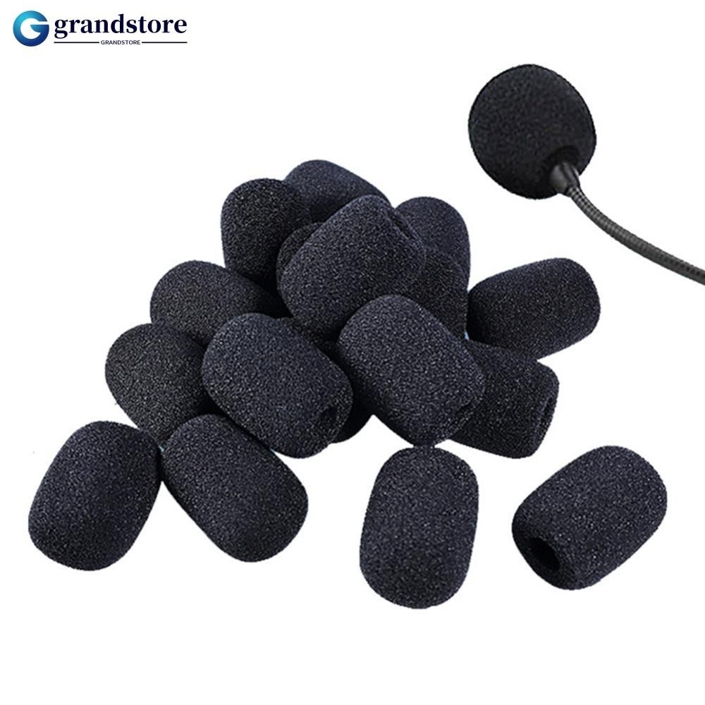 Grandstore 10 ชิ้นสีดํา Mic Protector เปลี่ยนชุดหูฟังโฟมกระจกกระจก ...