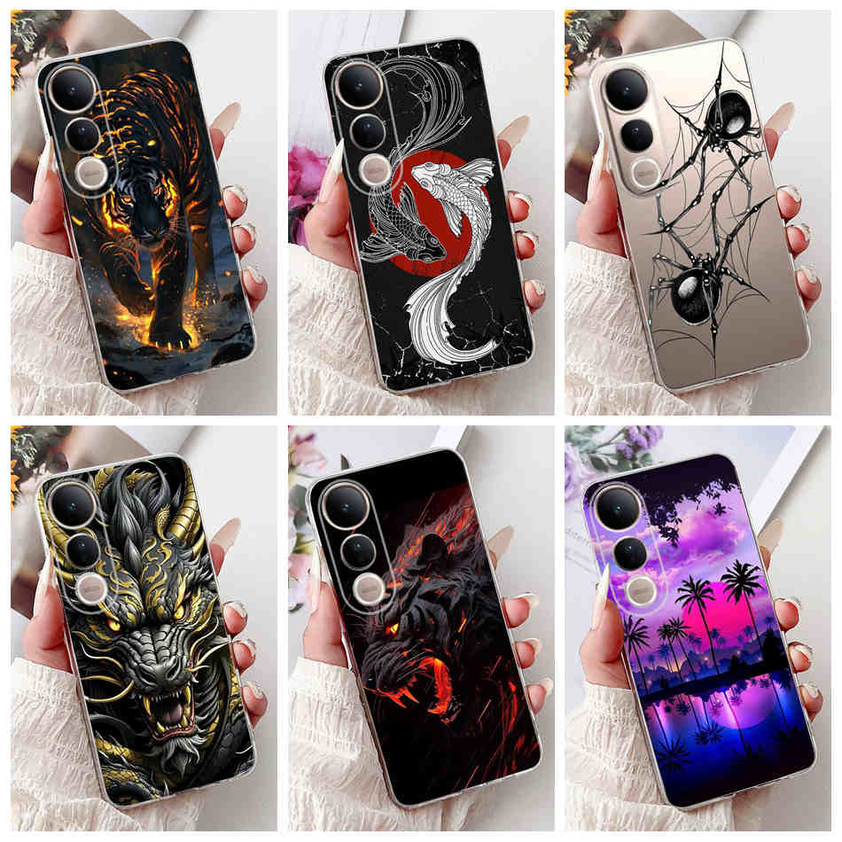 สําหรับ Vivo V50 Lite V2441 แฟชั่น Cool Dragon Spider รูปแบบเคสโทรศัพท์ ...