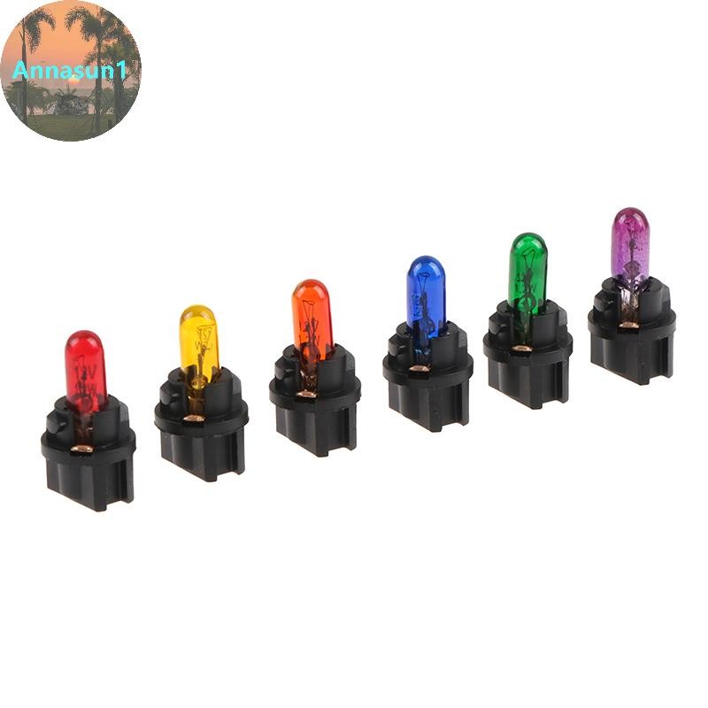 Annasun 10PCS T5.5 หลอดไฟ Led W1.2WCar ไฟภายใน Dashboard ตัวบ่งชี้ความร้อน Wedge Auto เครื่องมือ ...