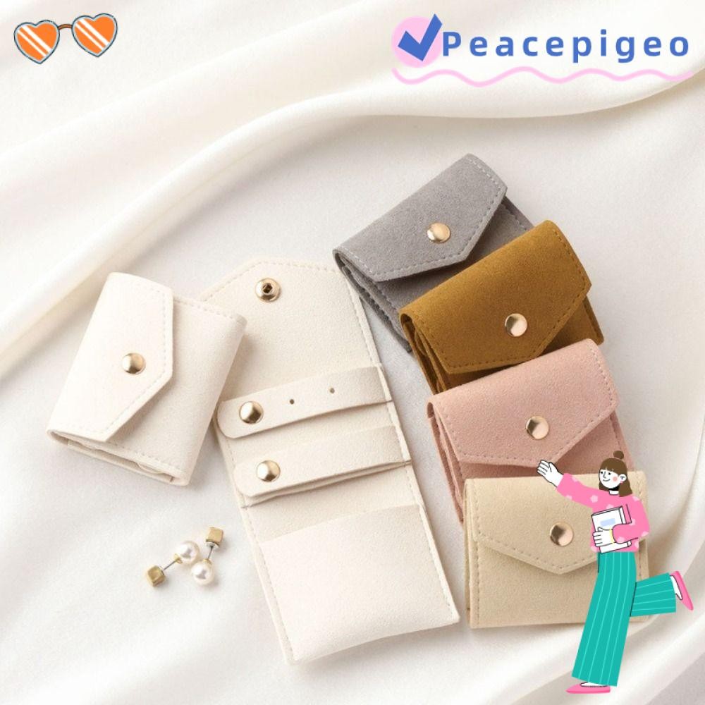 ถุงเก็บเครื่องประดับ PEACEPIGEO, ที่เก็บแหวนต่างหูหนังไมโครไฟเบอร์ขนาดเล็ก, ของขวัญถุงบรรจุภัณฑ์ ...