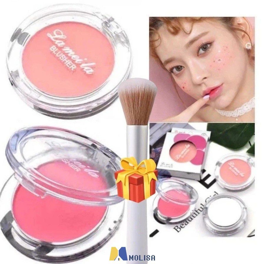 LAMEILA ของขวัญฟรี LAMEILA บลัชออนเนื้อแป้ง 6 สี แต่งหน้าแบบนู้ด กันน้ำ ...