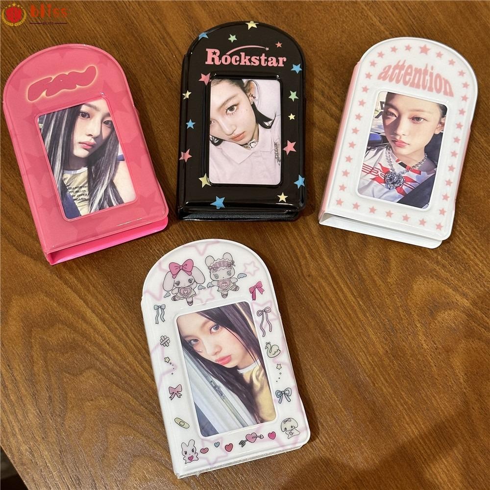 Blliss Photocard Binder,สไตล์เกาหลี 3 นิ้วอัลบั้มมินิการ์ด,Ins PVC Retro Star 10 หน้าภายในการ์ด ...