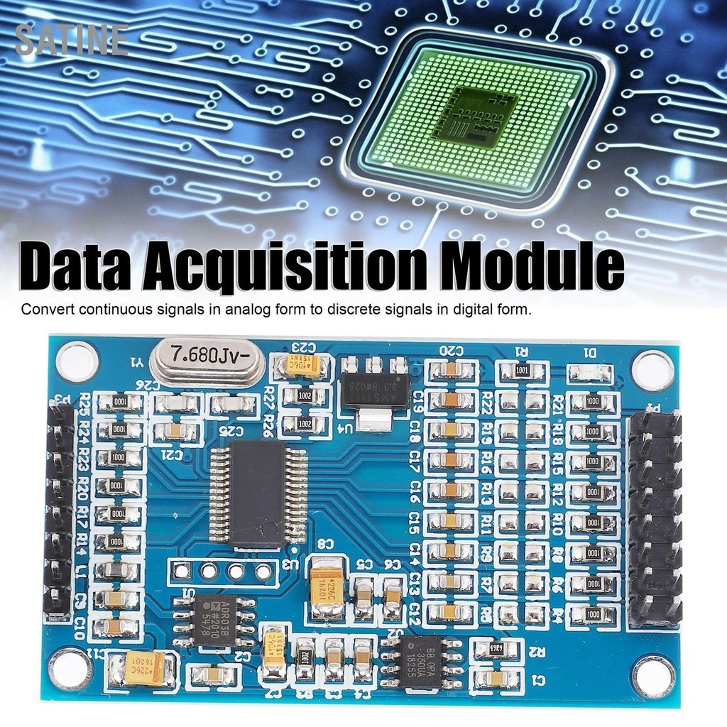 SaTine 24 บิต 8 ช่อง ADC โมดูล Data Acquisition Board ความแม่นยำสูง ...