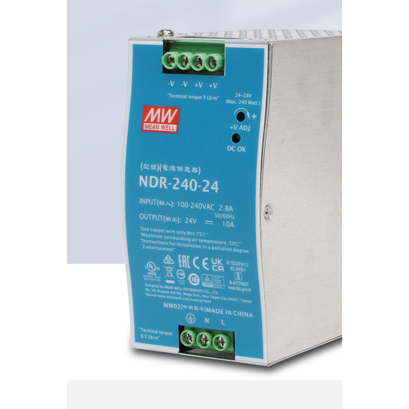Mean WELL สวิตช์พาวเวอร์ซัพพลาย NDR-75-120-240-480-12-24 220 เป็น 24V12V | Shopee Thailand