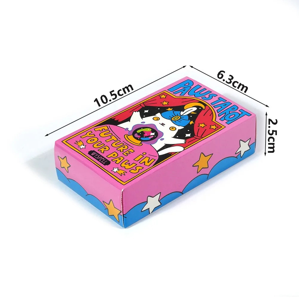 10.3x6 Cm Paws Tarot Future In Your Paws 78 การ์ด Cat Tarot Deck ...