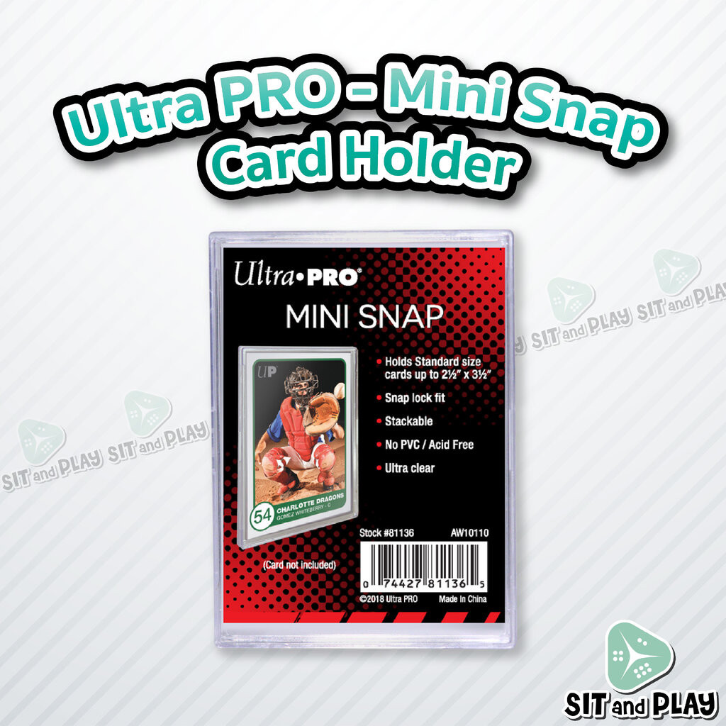 Ultra Pro - Mini Snap Card Holder กรอบใส ใส่การ์ด ไม่ดูดโฮโลแกรม สำหรับ ...
