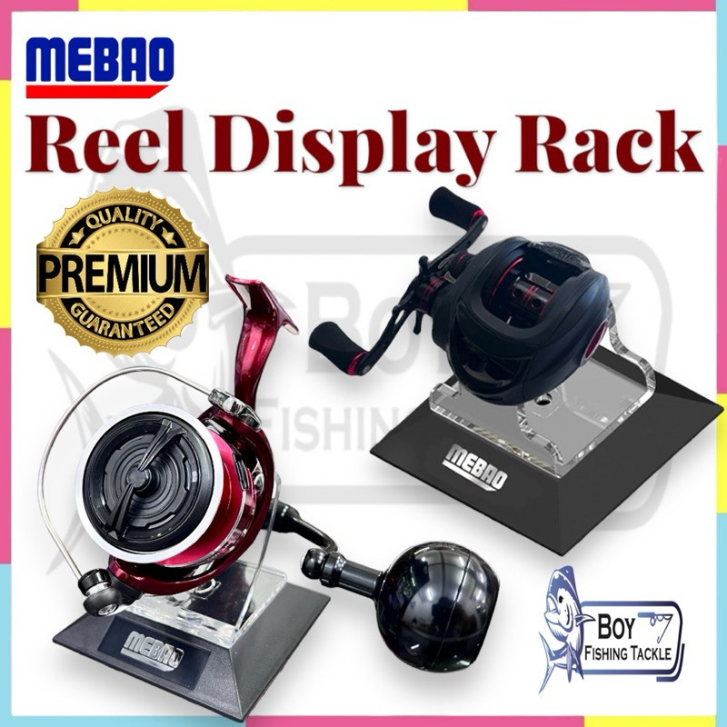 Mebao REEL DISPLAY RACK DISPLAY STAND FISHING REEL SPINNING BAITCASTING ...