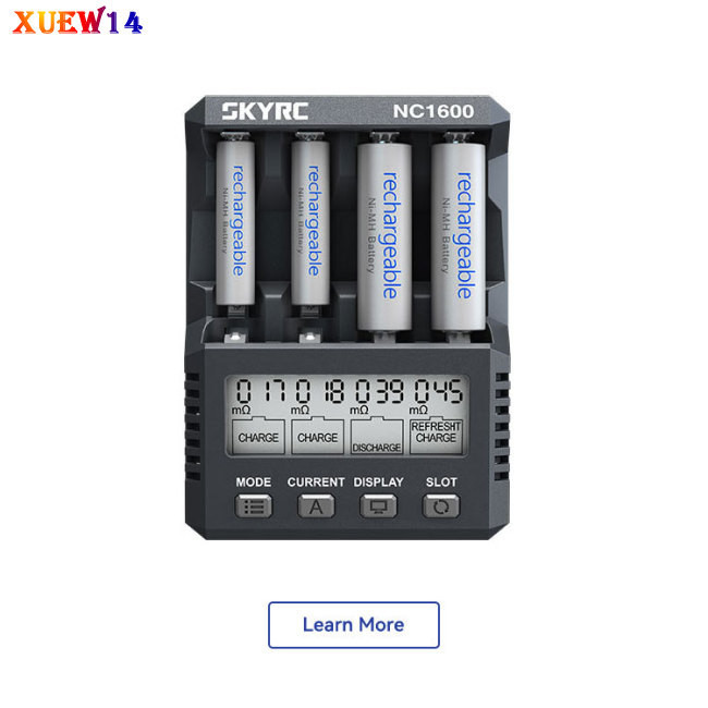 T8 SKYRC NC1600 4-Bay NiMH/NiCD เครื่องชาร์จแบตเตอรี่พร้อมจอแสดงผล LCD ...