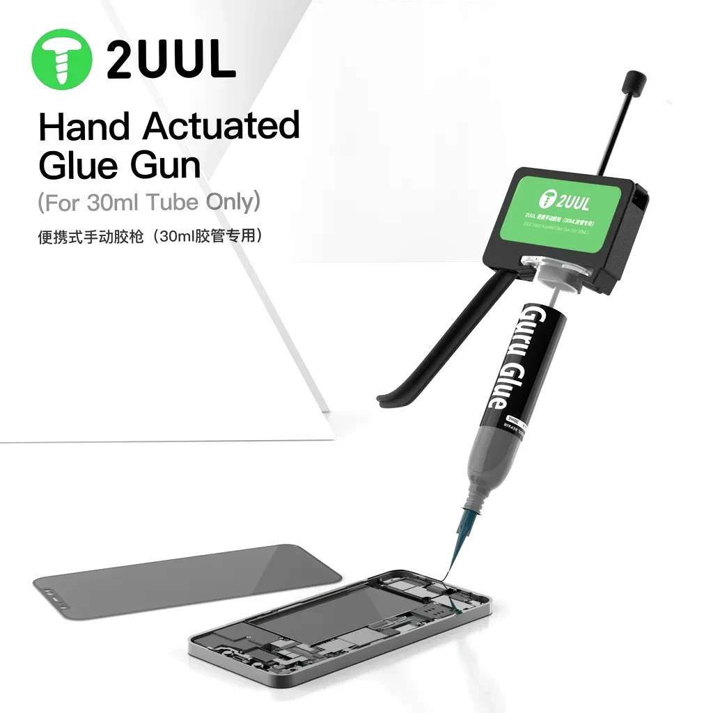 2uul SC06 30ML แบบพกพาคู่มือกาวปืนเหมาะสําหรับ 30ML ซ่อมเชื่อมน้ํามันด้านหลังแก้วกาวเครื่องกาว ...