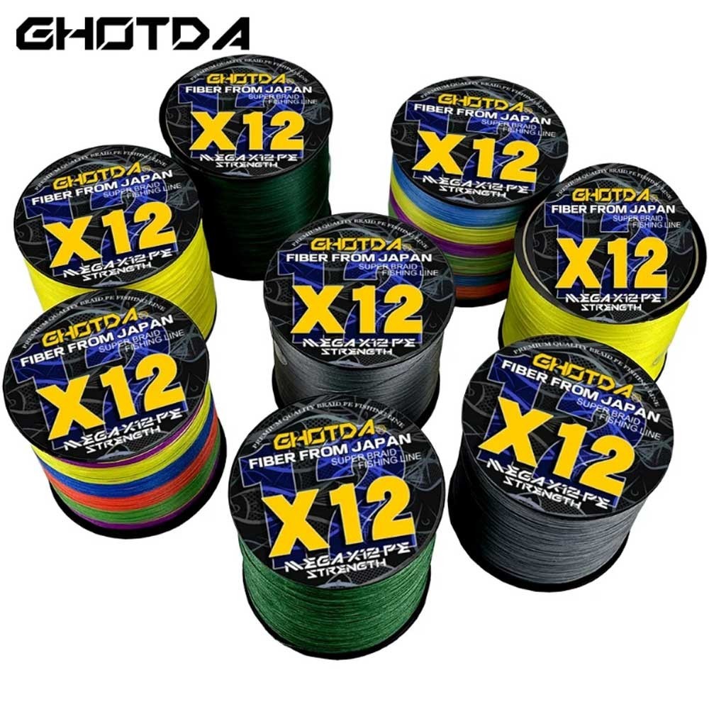 Ghotda X12 PE Line สายถัก Pesca 12 Strands ปลาคาร์พ Multifilament Fly ...