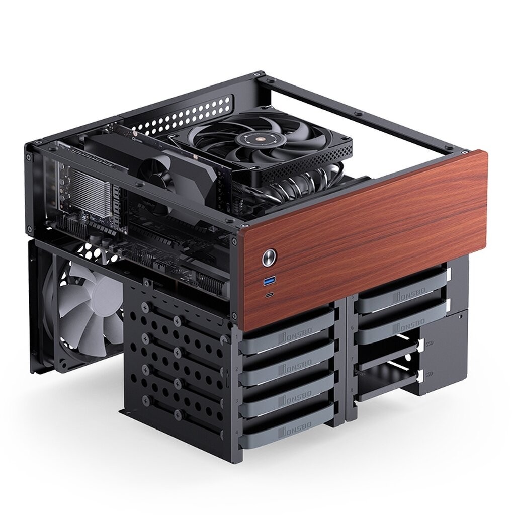 JONSBO N4 BLACK series NAS mini Chassis,Micro ATX/ITX Case | Shopee ...