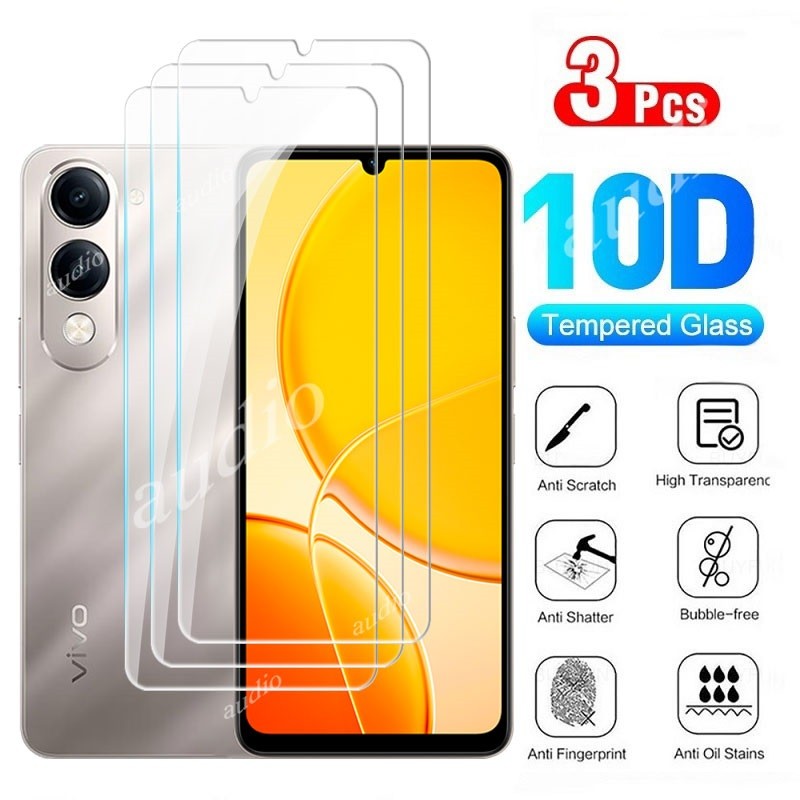 Vivo y04 4G 3 ชิ้นกระจกนิรภัยป้องกันหน้าจอสําหรับ vivo y04 vivoy04 4G ...