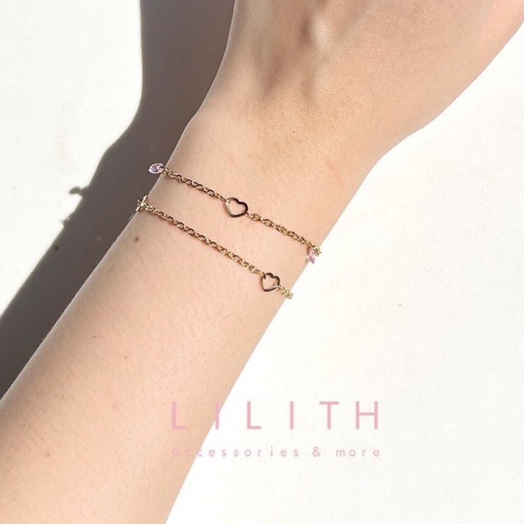 Lilith - Tiny Heart bracelet สร้อยข้อมือ หัวใจ มินินอล | Shopee Thailand